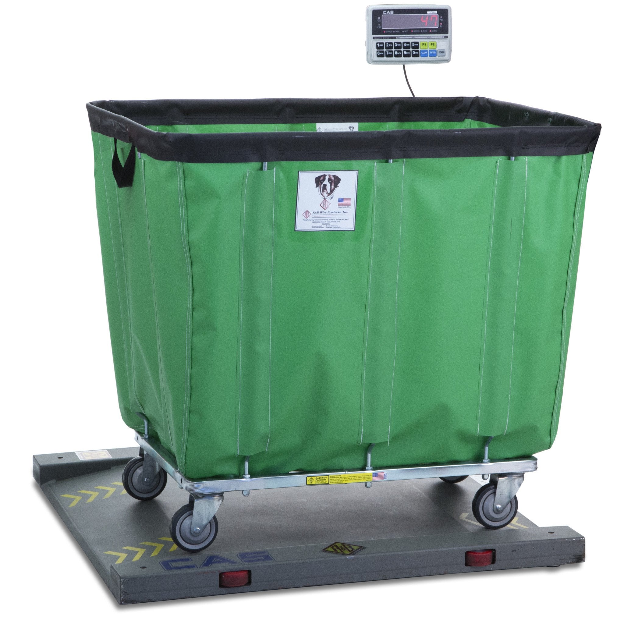 R&B Wire | Wire Laundry Carts | Washer Load Estimating Portable Floor ...